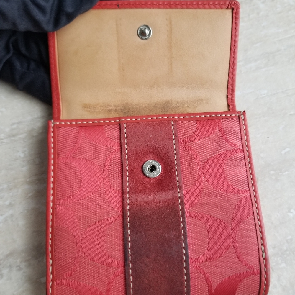 Coach Signature Leather Long Bifold Wallet - Gem